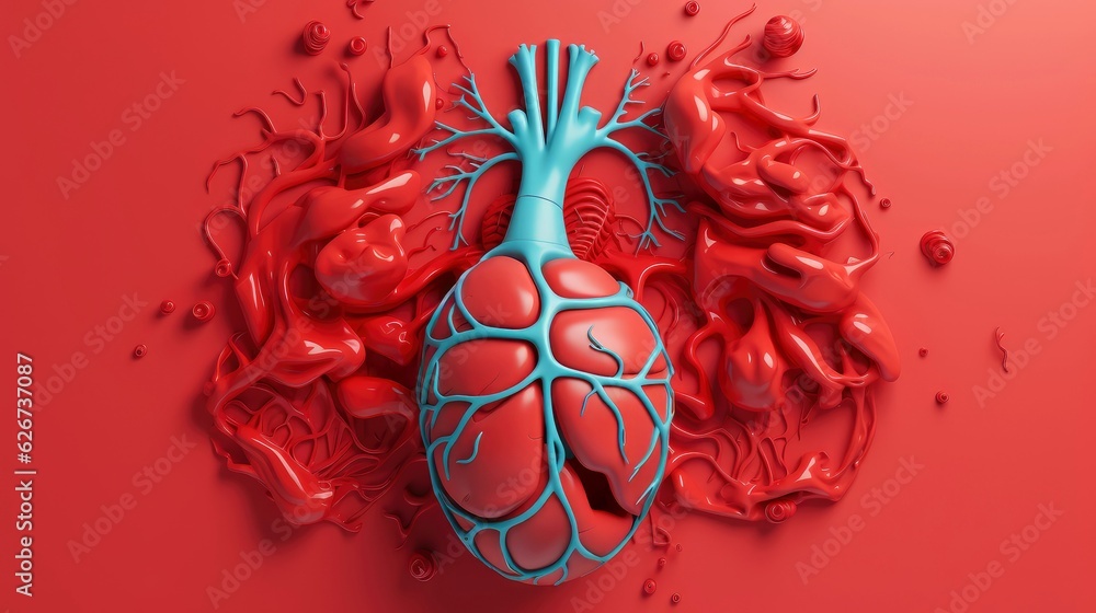 3D illustration of the human organ systems, Human internal organs ...
