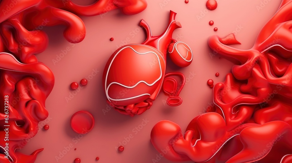 3D illustration of the human organ systems, Human internal organs ...