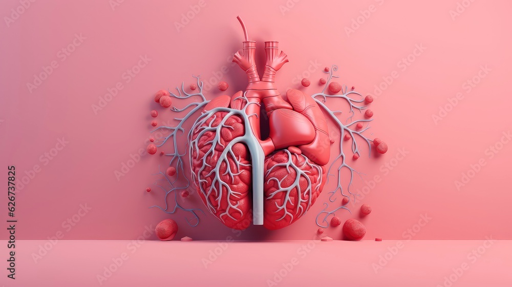 3D illustration of the human organ systems, Human internal organs ...