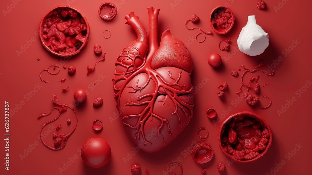 3D illustration of the human organ systems, Human internal organs ...