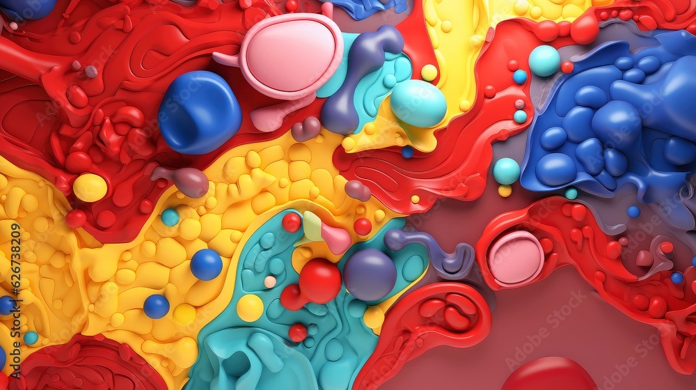 3D illustration of the human organ systems, Human internal organs ...