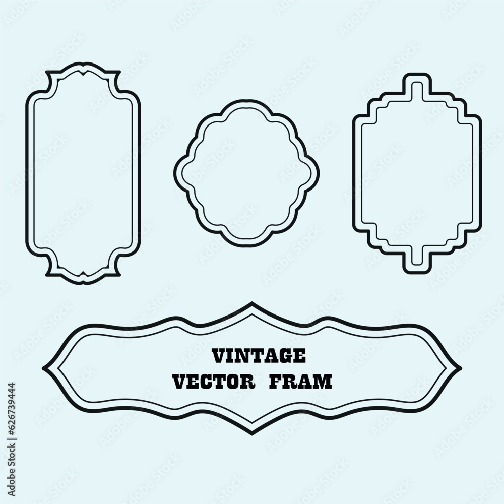 4 set vintage vector frame with background, Vintage price tag set ...