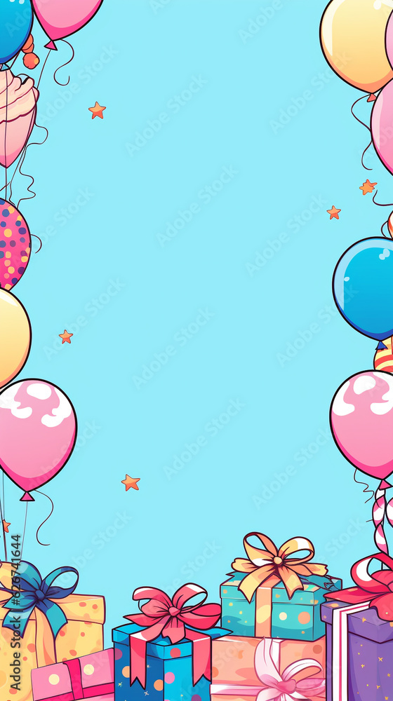 Inviting playfulness into your project Fun birthday border design with ...