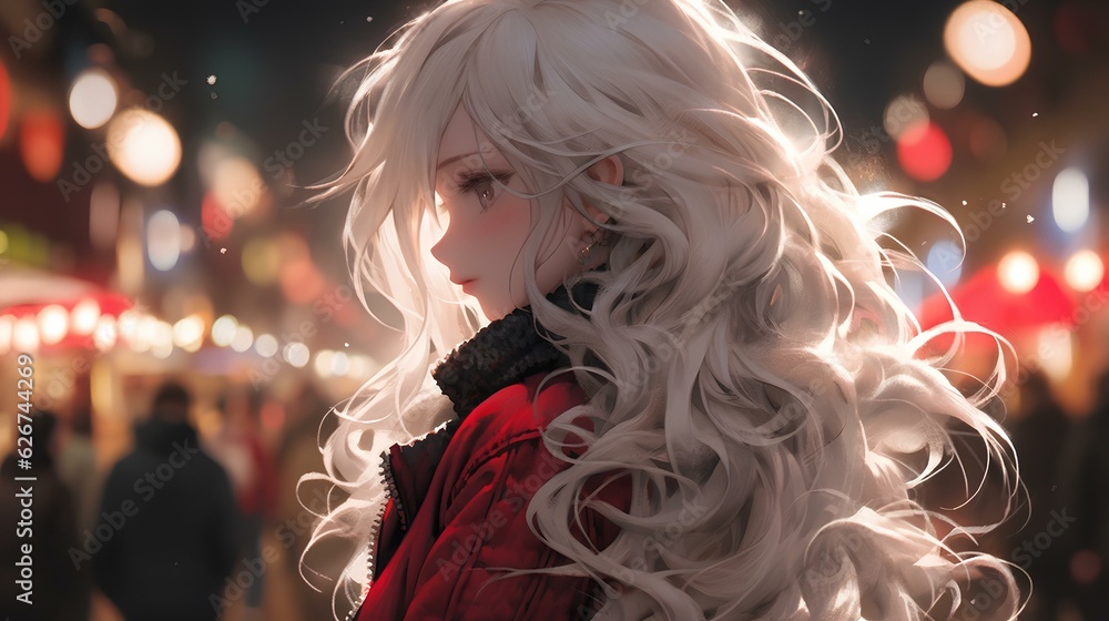 fantastic goddess design of a vampire in bomber jacket with attractive ...