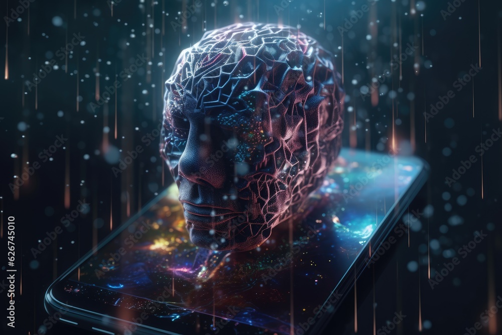 Cell phone of the future transparent invisible, mobile, Siri Alice ...