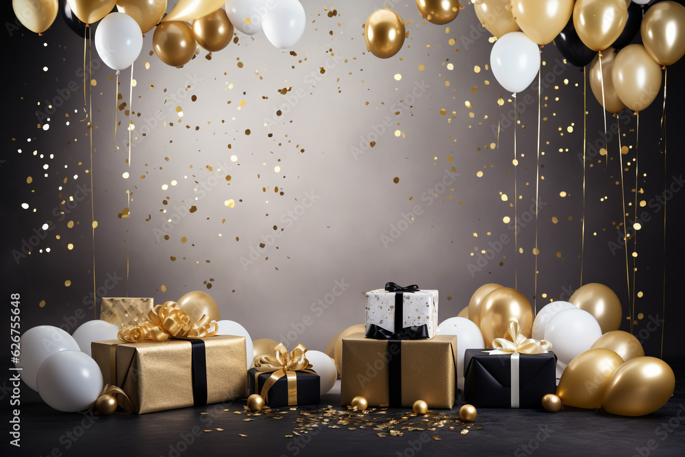 The epitome of sophistication A birthday border design with sparkling ...