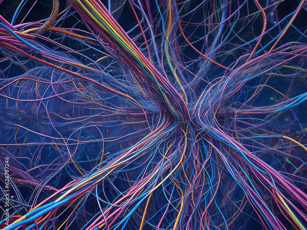 Un paisaje de ensueño tecnicolor de cables, cada uno de un tono único ...