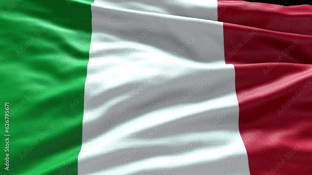 Vidéo Stock 4k render Italy Flag video waving in wind Italy Flag Wave ...