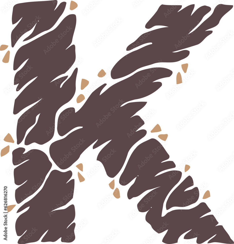 Soil Font Letter K Stock Vector | Adobe Stock