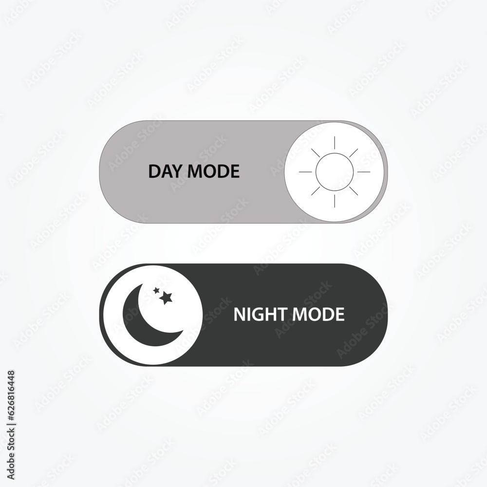 Vetor de Vector icon of day night switch. Mobile app interface design ... Vetor de Vector icon of day night switch. Mobile app interface design ...