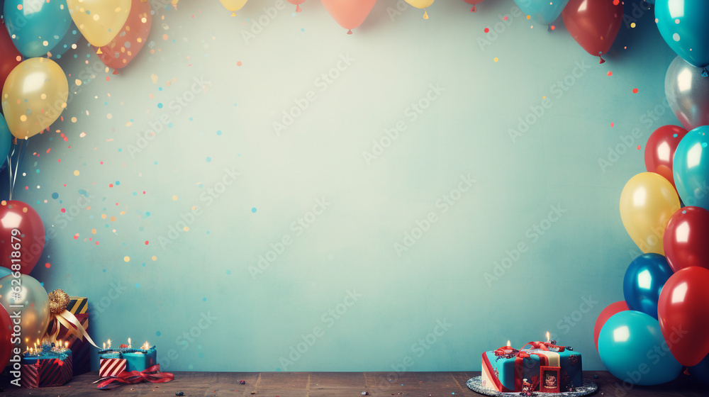 Nostalgia at its best Vintage birthday border design filled with ...