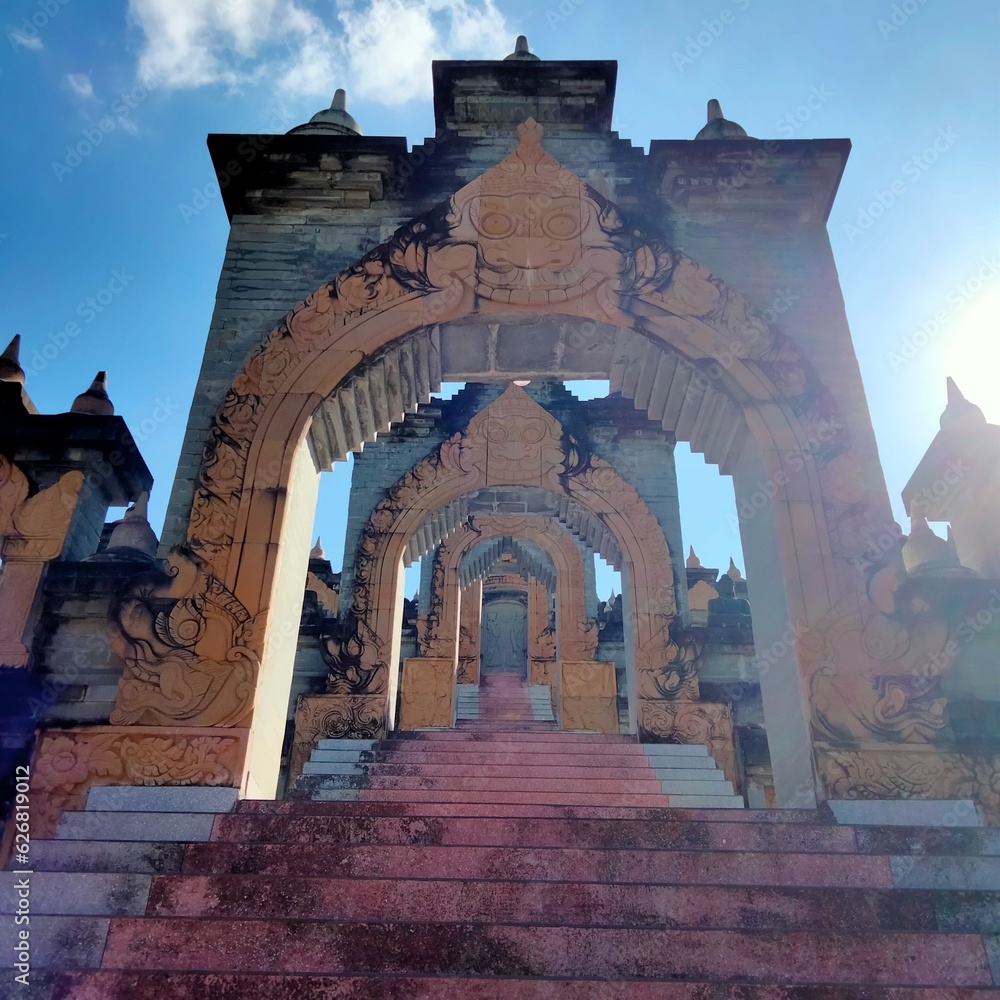 entrance to the castle of the holy trinity, church, temple,Thailand ...