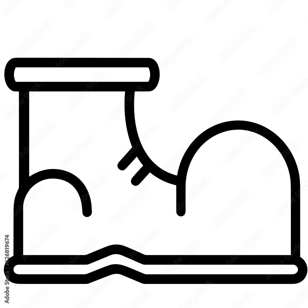 Boots symbol icon vector image. Illustration of the boot footwear shoe ...