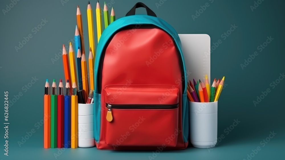 Minimalistic Knolling of Modern School Bag and School Supplies ...