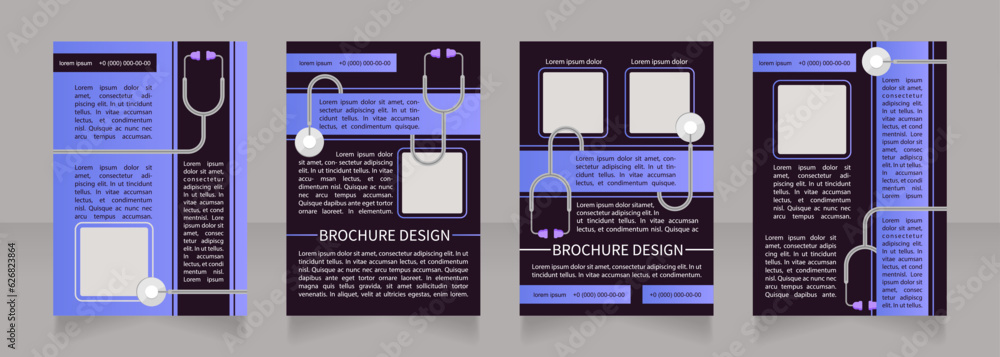 Emergency care for covid patients blank brochure layout design ...