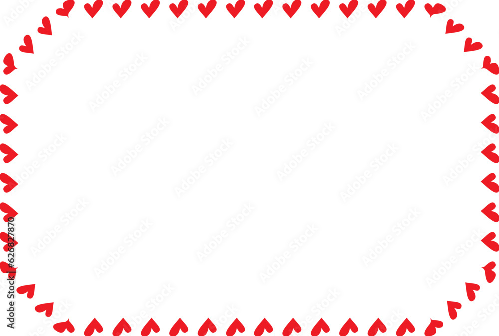 Red Heart frame Emerald Shape vector love frames for pictures cute ...