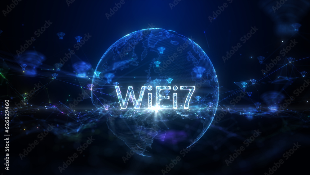 Global Technology digital data network connections background, Technology wireless data ...