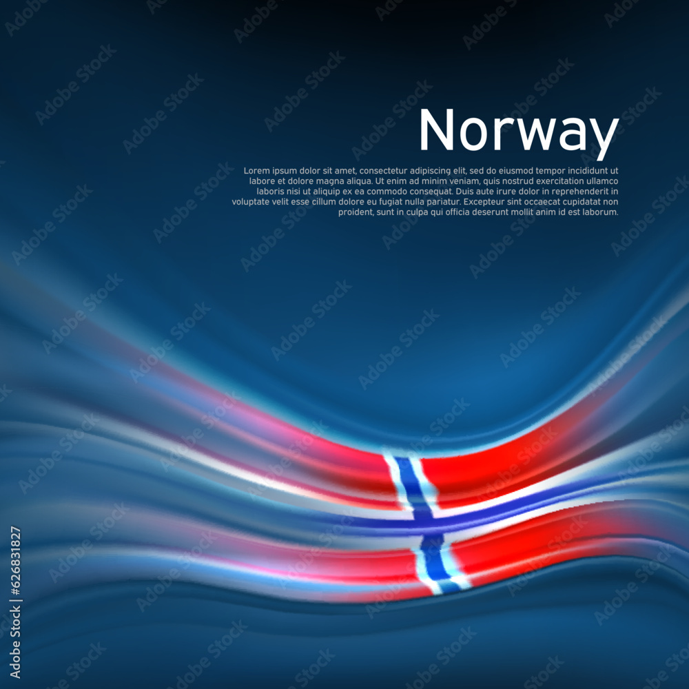 Norway flag background. Abstract norwegian flag in the blue sky ...