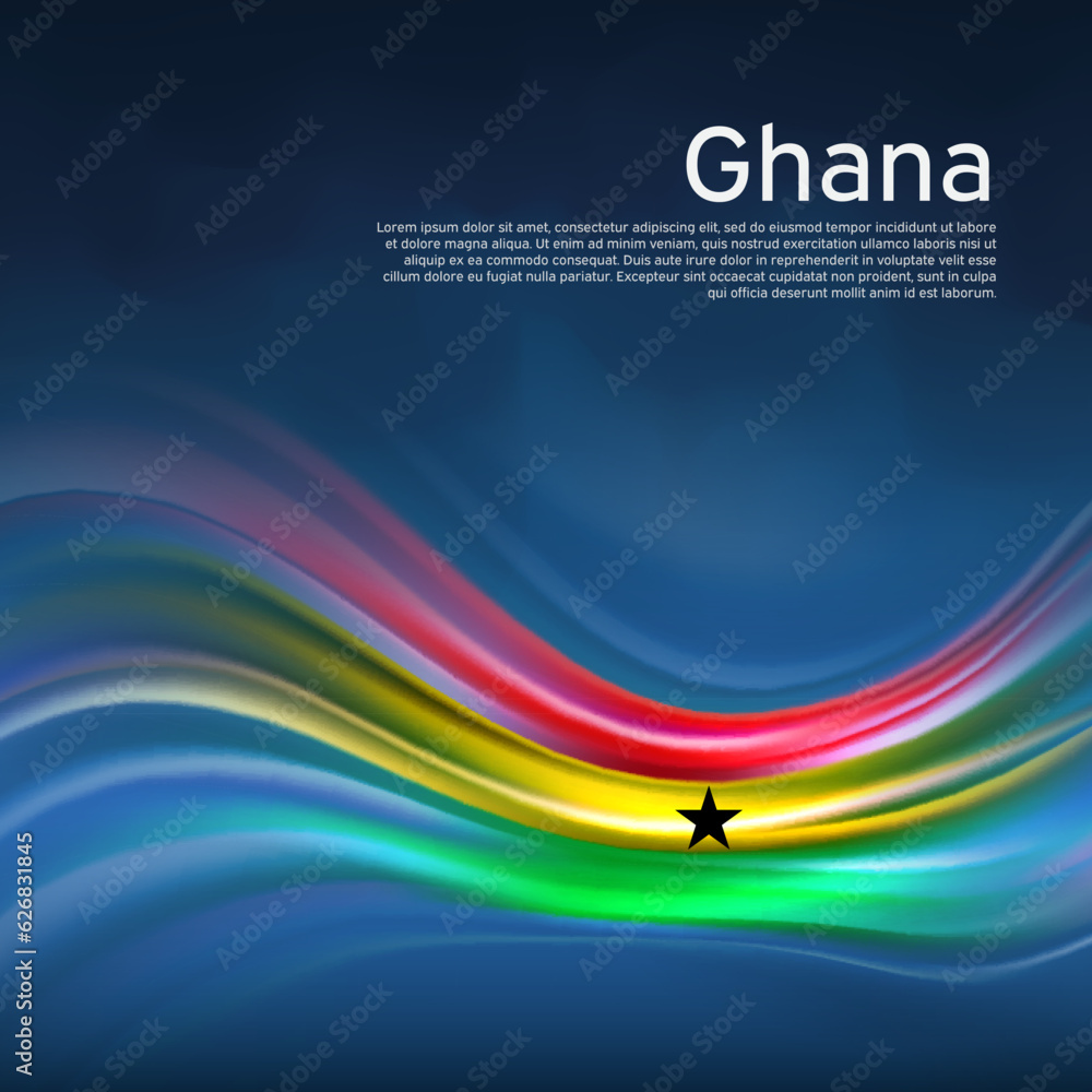 Ghana flag background. Abstract ghana flag in the blue sky. National ...