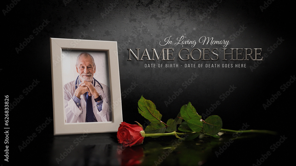 Funeral Flower Card Template Stock Template | Adobe Stock