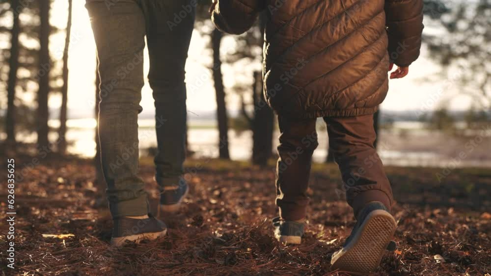 children walking in the park. happy family kid concept. children ...
