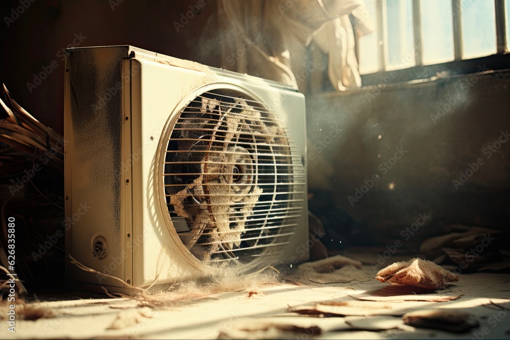 Photo & Art Print Unclean Electronic: Dirty Air Conditioner Blower Fan ...