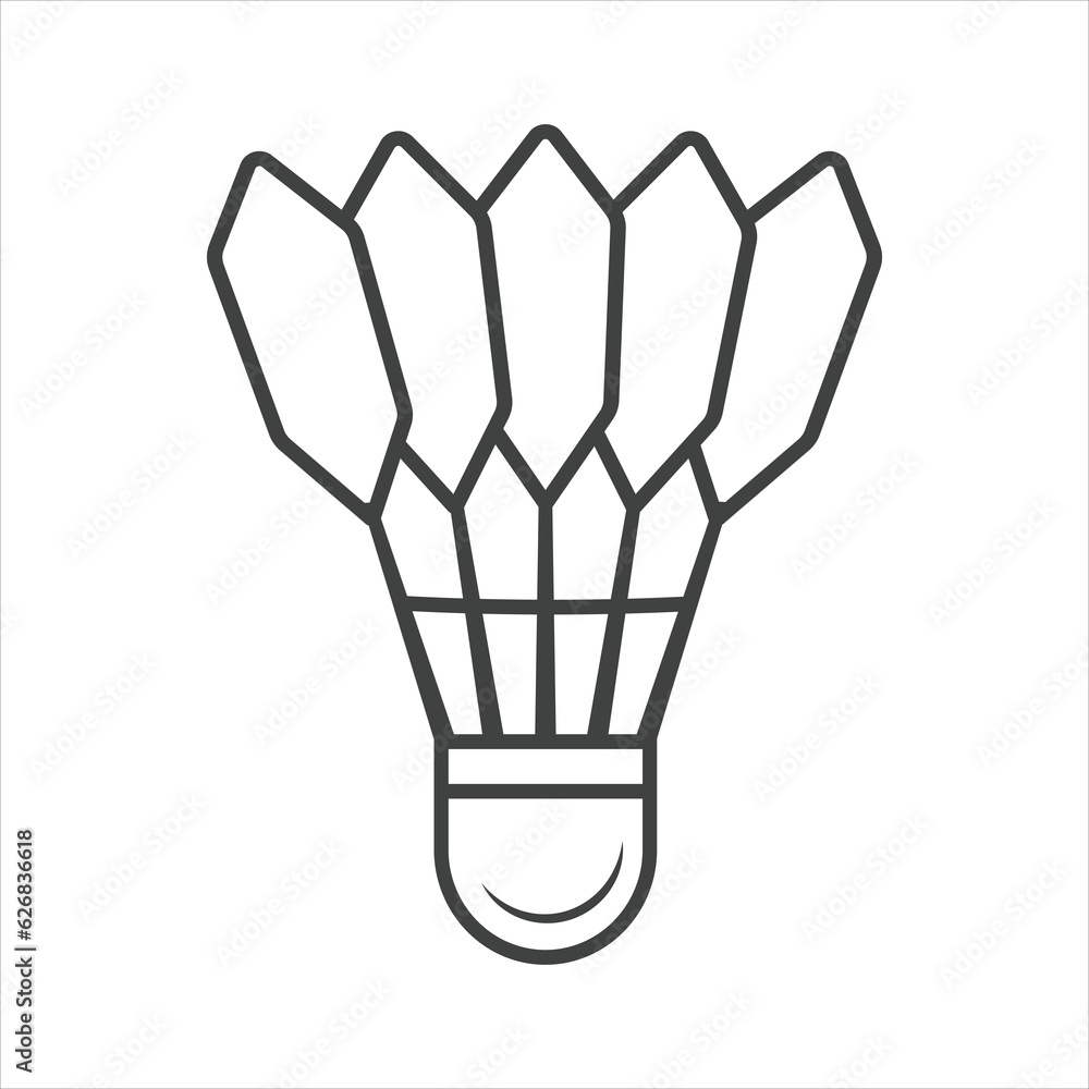 Badminton Racket Outline, Badminton Vector, Badminton illustration ...