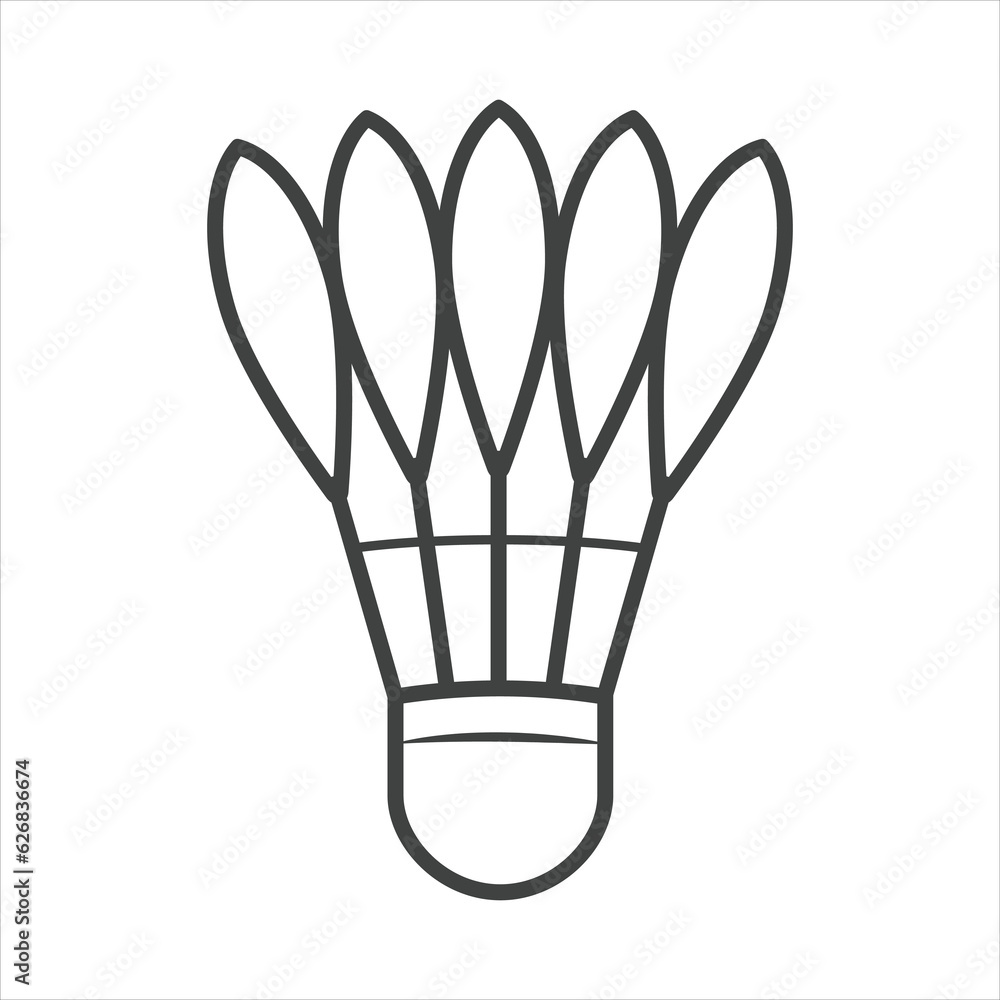 Badminton Racket Outline, Badminton Vector, Badminton illustration ...