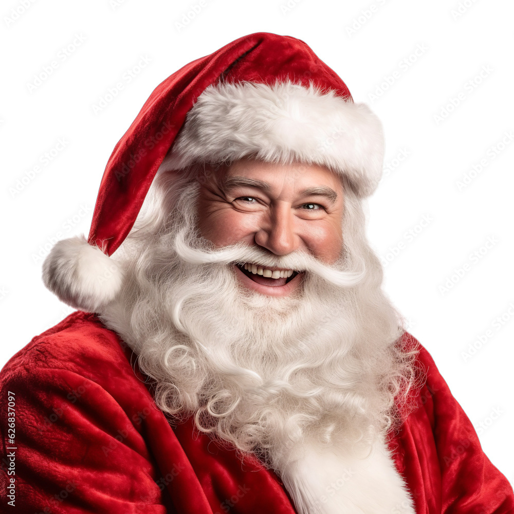 Isolated PNG of a Santa Claus smiling, Transparent background ...