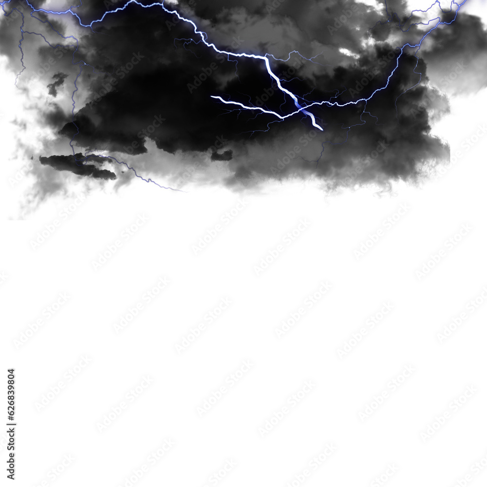 night lightning isolated on a dark. Realistic lightning effect on ...