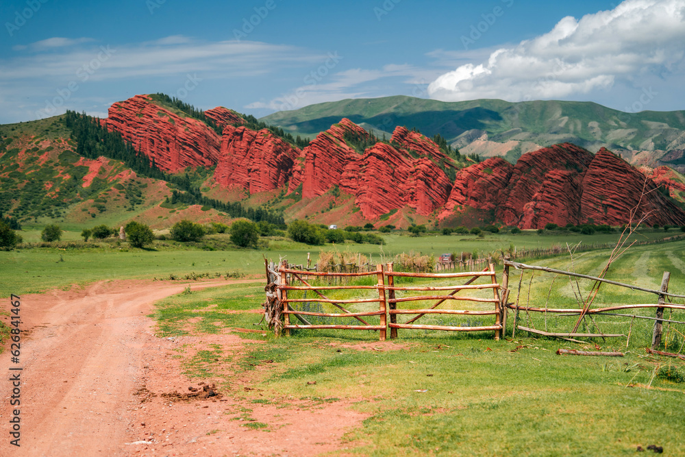 Oguz gorge provides a captivating backdrop, showcasing the untamed ...