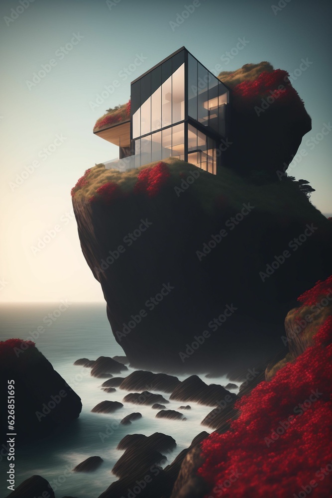 house on the sea an inspiring minimal house, in a cliff, look at the ...