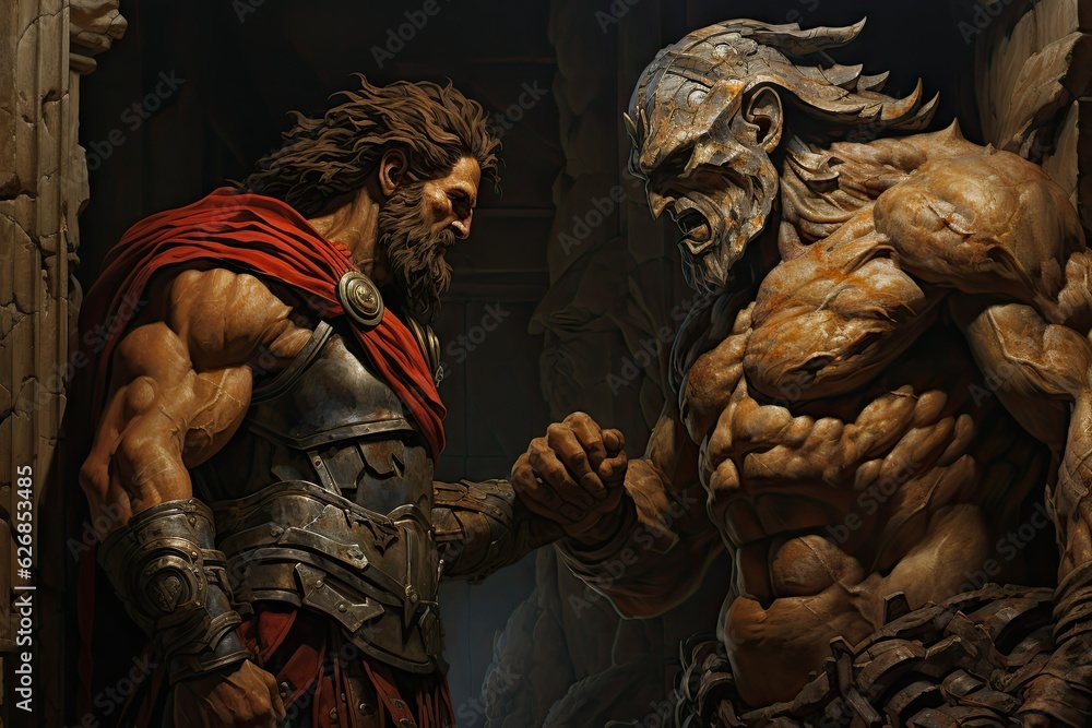 Achilles fighting Hector outside the walls of Troy from Homer’s epic ...