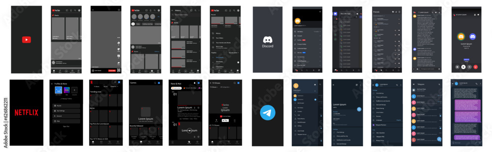 Netflix interface. Netflix screen social media, social network ...