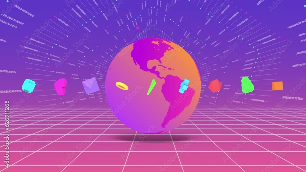 3D futuristic visualisation of metaverse immersive virtual world with ...