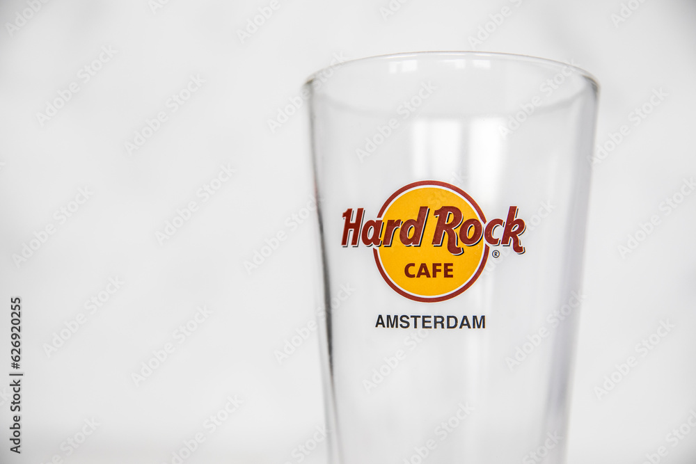 Hard Rock Cafe collection items Amsterdam pint glasses from different ...