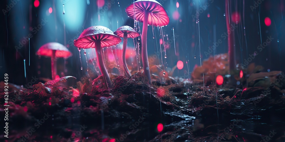 AI Generated. AI Generative. Neon light bright draw paint ink art ...