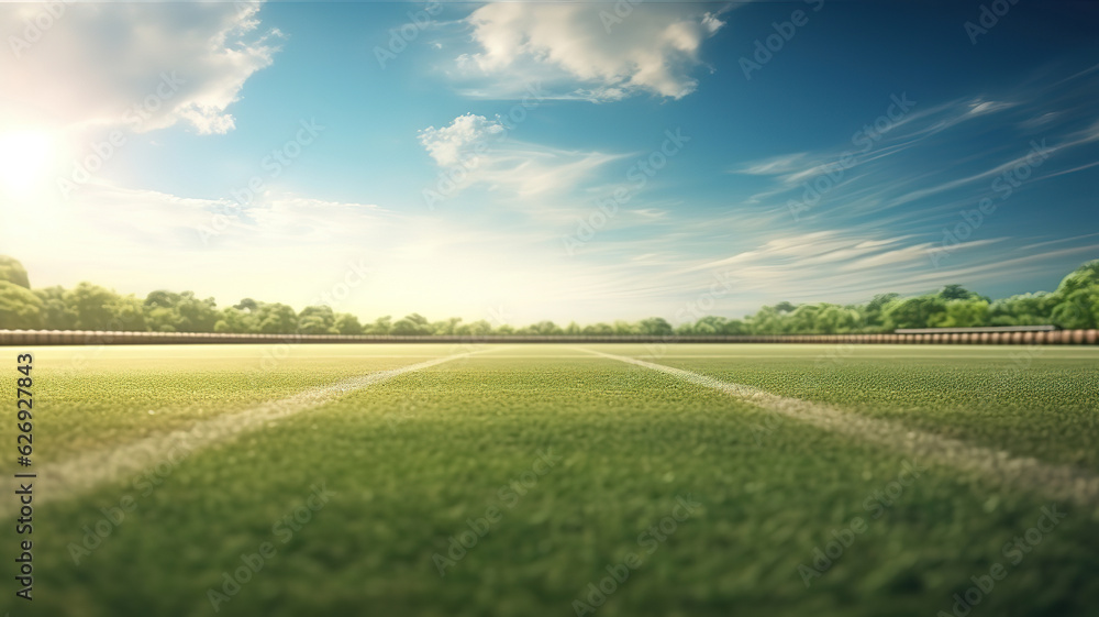 Gradient cricket field background, Bright color. Generative Ai Stock ...