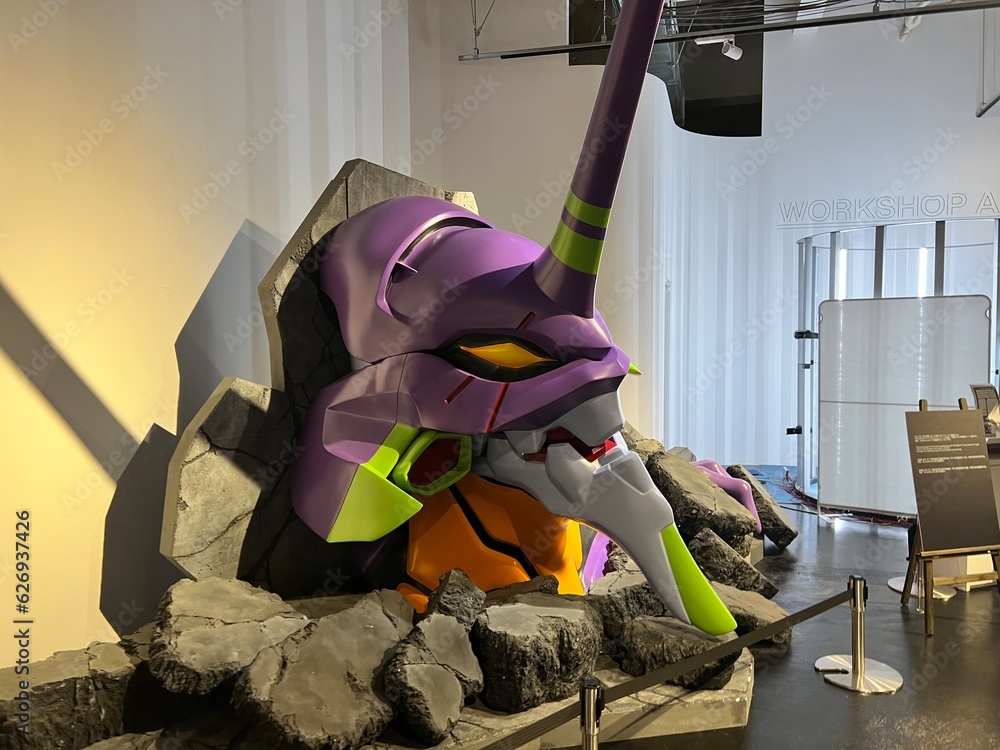 Foto de Tokyo - May 2 2023: the neon genesis evangelion display at ...
