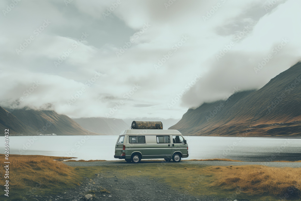 Minimalistic Van Life Backdrop Simple Living on the Road - High Quality ...