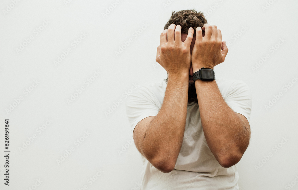 Homeless man drug addict and alcoholic sitting alone and depressed on ...