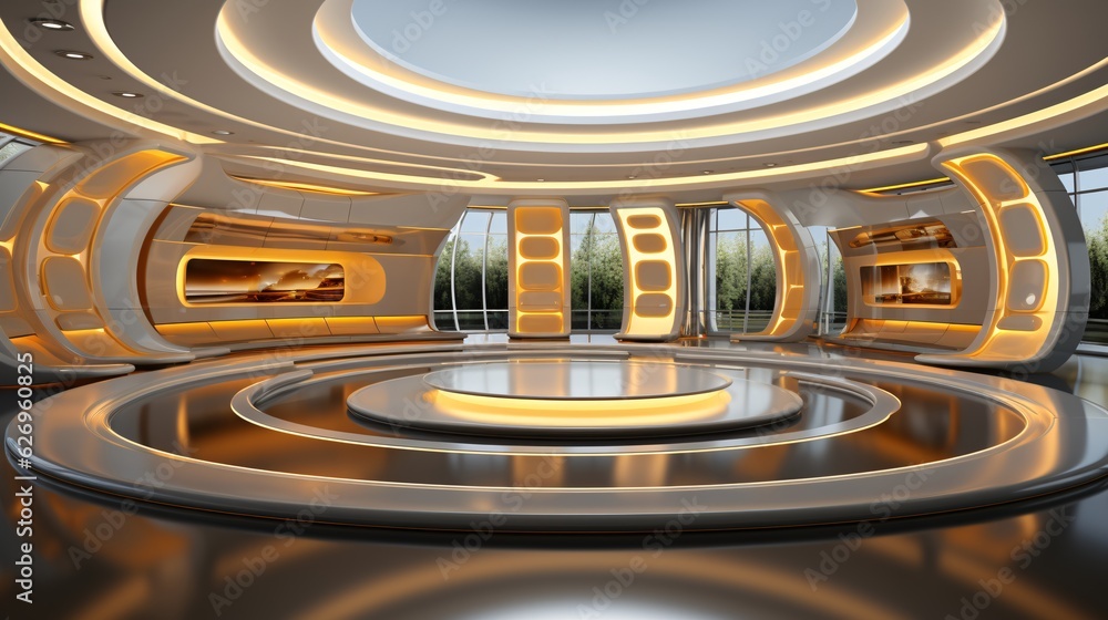 Tv Studio. Backdrop for TV shows .TV on wall. News studio. The perfect ...