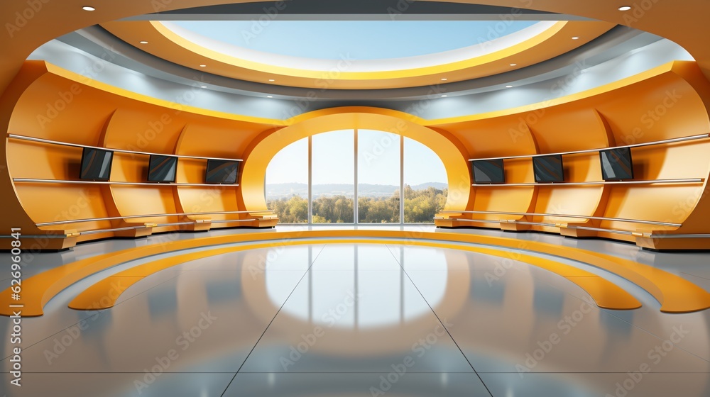 Tv Studio. Backdrop for TV shows .TV on wall. News studio. The perfect ...