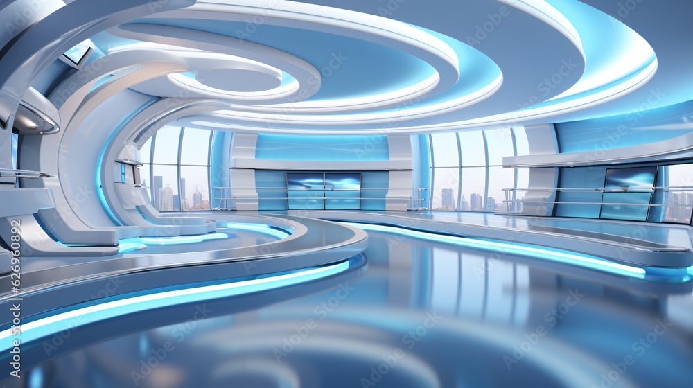 Tv Studio. Backdrop for TV shows .TV on wall. News studio. The perfect ...