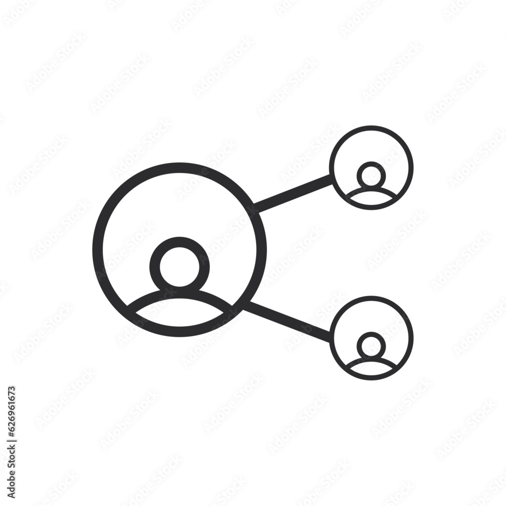 Network social connection vector icons. This icons use all business ...