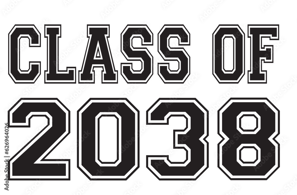 Vecteur Stock Class of 2037 2038 2039 2040 2041 3042 2043 2044 SVG ...