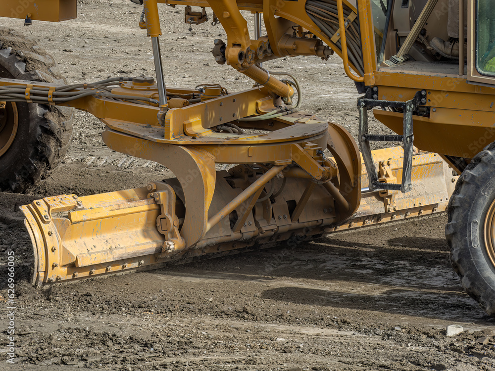 Grader road construction Grader industrial machine building new roads ...