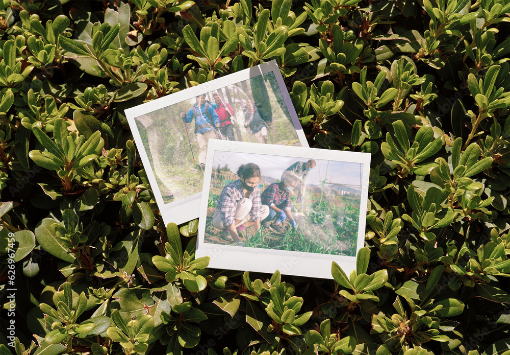 Mockup of two customizable instant camera photo print available in ...