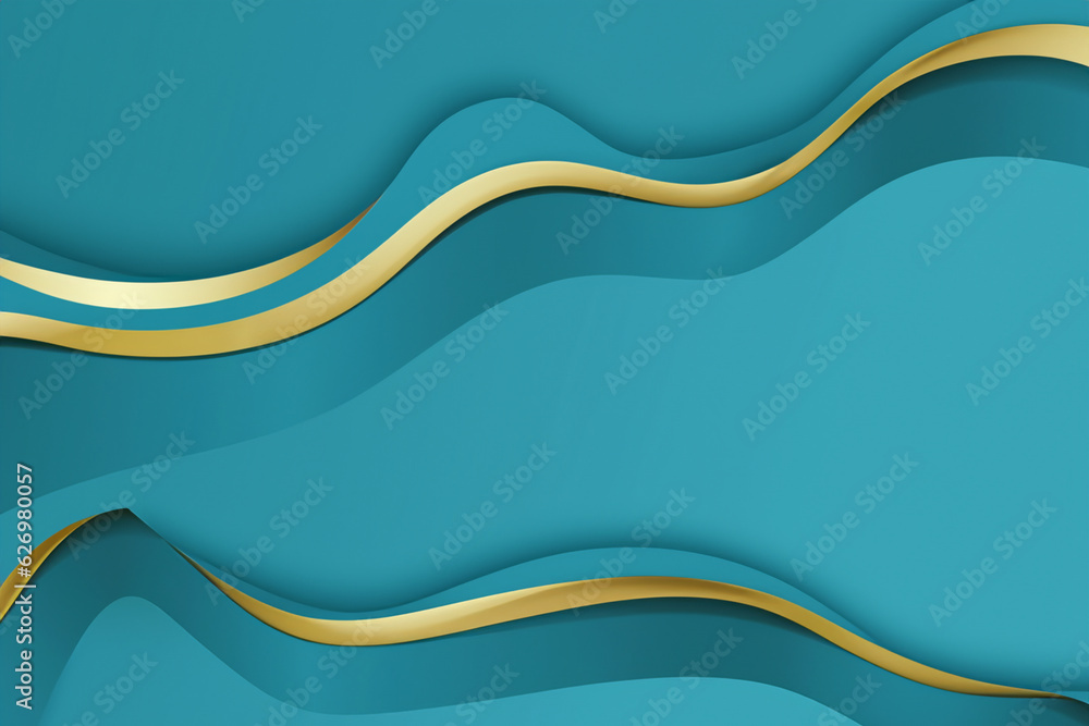 Experience the allure of luxury with this 3D modern wave curve abstract ...