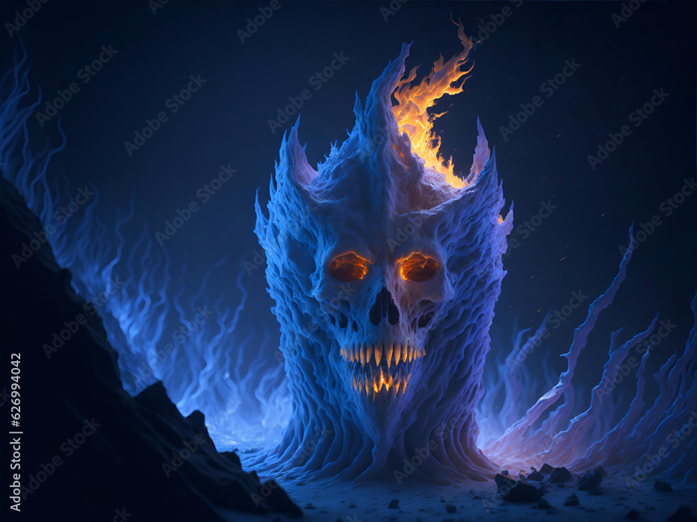 Frozen inferno's wrath Halloween Monster : Opposing elements merge, The ...